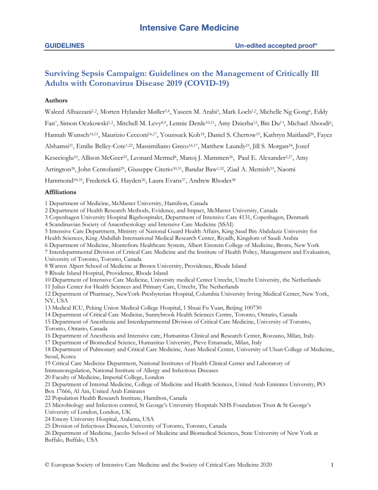 SSC COVID19 GUIDELINES SSC COVID19 GUIDELINES
