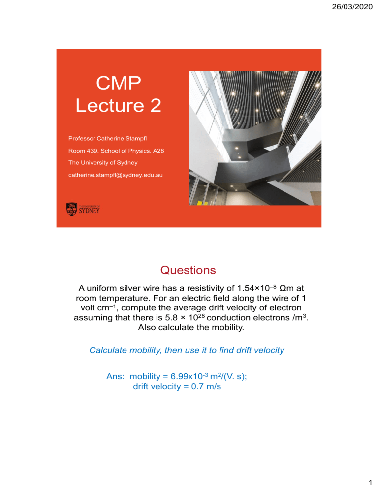 Condensed Matter Physics Lecture: Drude Model & Fermi Statistics