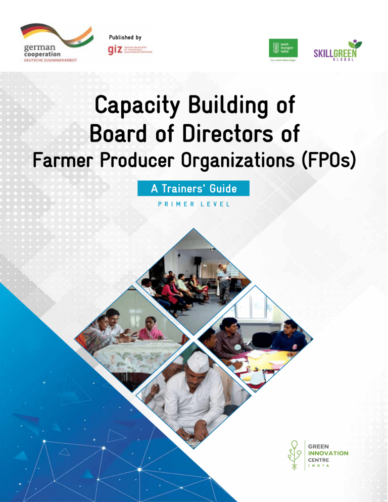 FPO Board of Directors Capacity Building Trainer's Guide