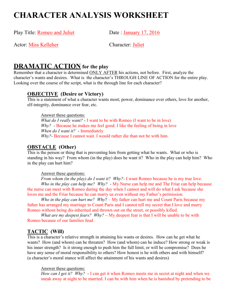  CHARACTER ANALYSIS WORKSHEET EXAMPLE 