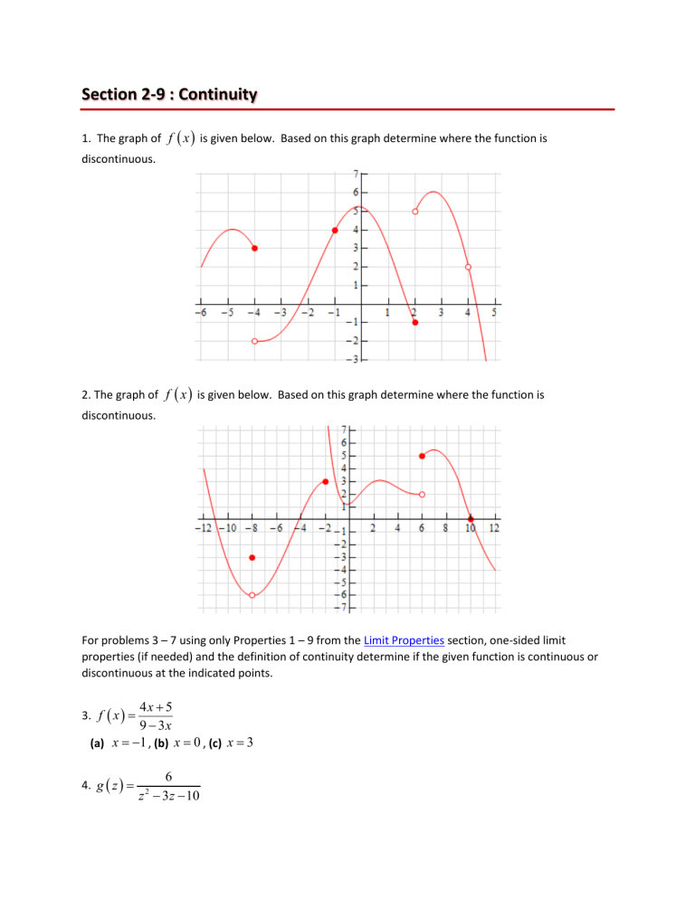 Tutorial 4 Continuity Differentiability Differentiation Rules From