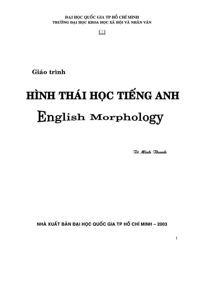 English Morphology Textbook