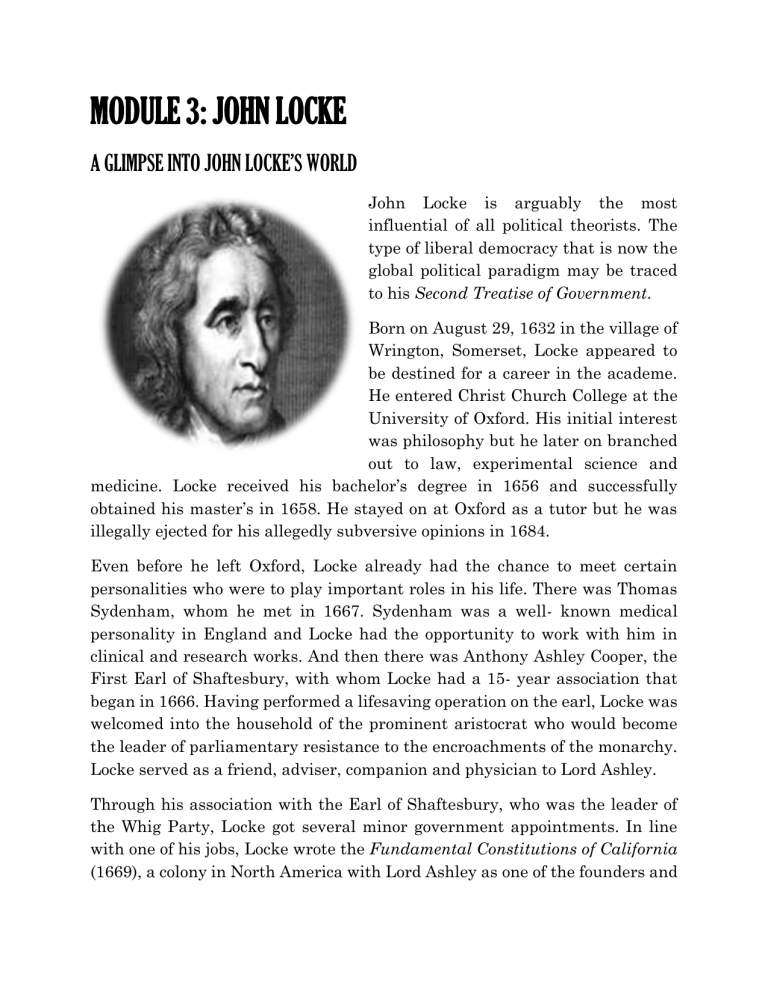 John Locke: Life, Theories, and Philosophy