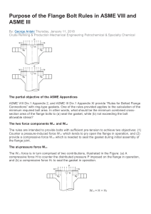 Flange Design: ASME Section VIII, Div 1 Appendix 2