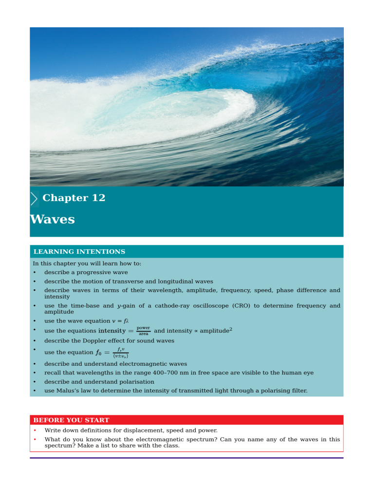 Chapter 12: Waves - Physics Textbook
