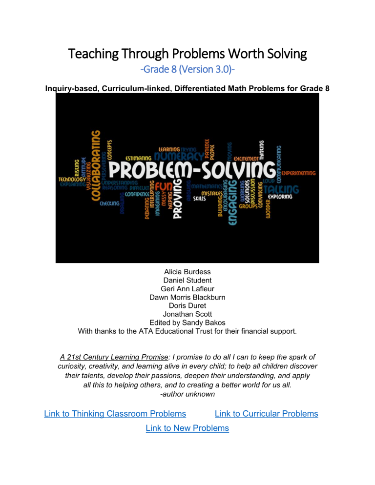 Grade 8 Math Problems: Teaching Through Inquiry-Based Learning