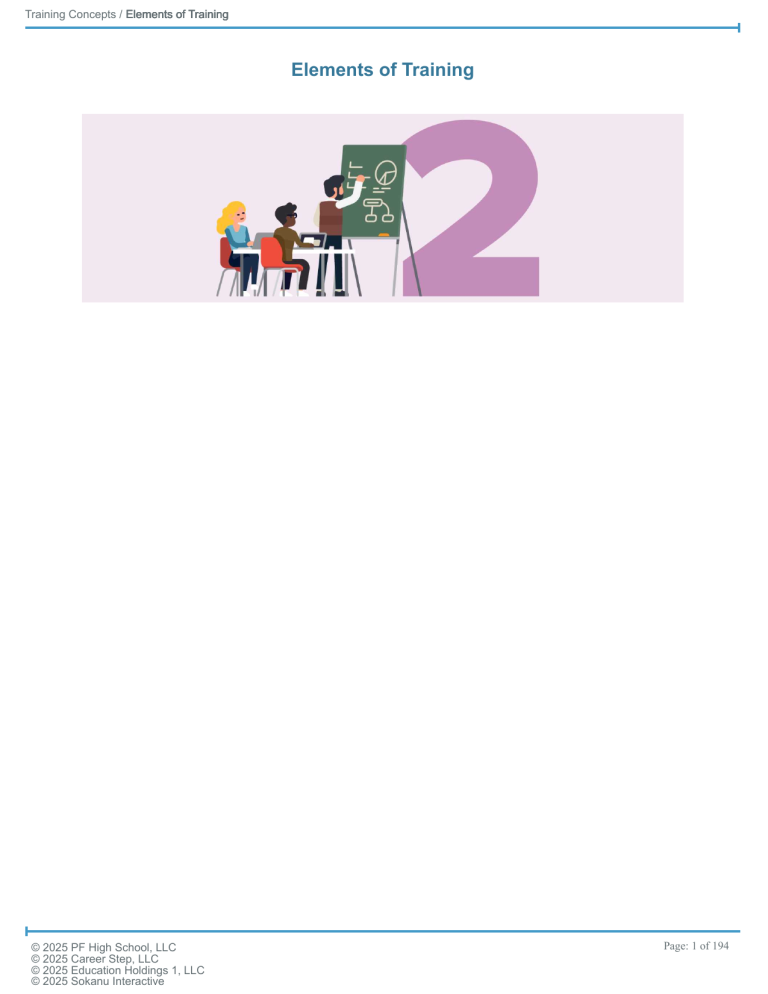 Elements of Training: Training Concepts & Methods Guide