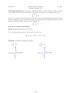 Improper Integrals, Limits, Partial Fractions Worksheet