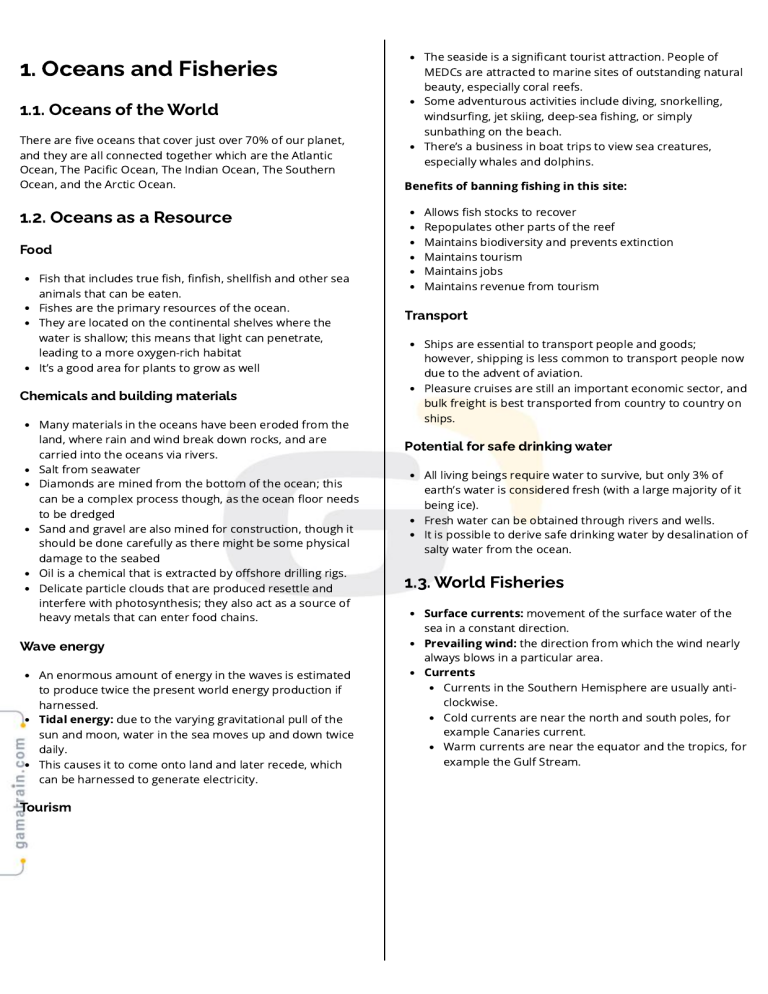 Oceans and Fisheries IGCSE Textbook