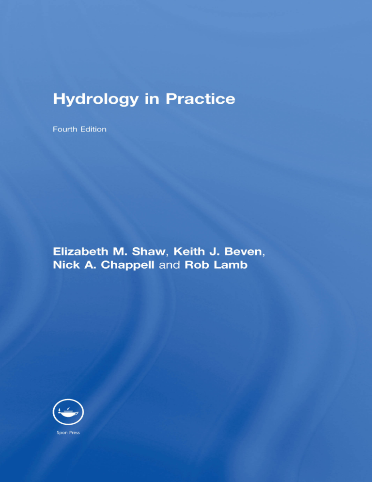 Hydrology in Practice: Engineering Hydrology Textbook