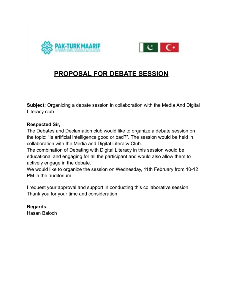 Debate Session Proposal: AI Good or Bad?