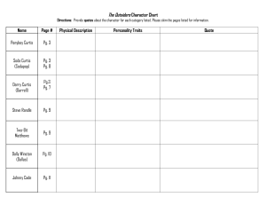 The Outsiders Character Chart: Track Key Details