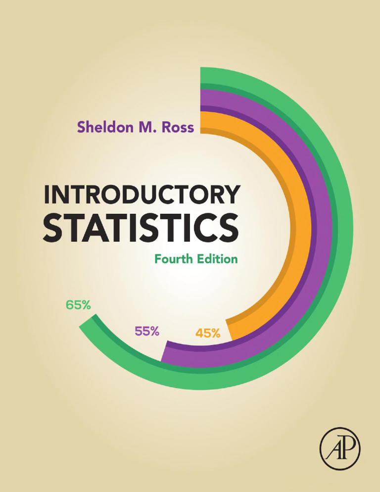 Introductory Statistics 4th Edition by Sheldon Ross