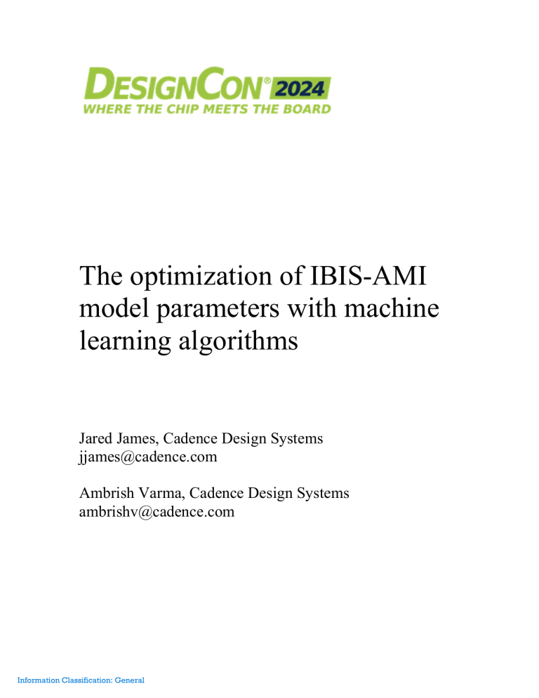 Optimizing IBIS-AMI Model Parameters with Machine Learning