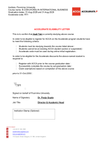 ACCA Experience Confirmation Form