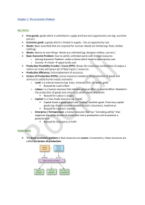 Economics Notes: Basic Concepts, Scarcity, Supply & Demand