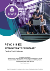 PSYC 111 EC Introduction to Psychology Study Guide