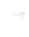 Think Python: How to Think Like a Computer Scientist 2nd Ed
