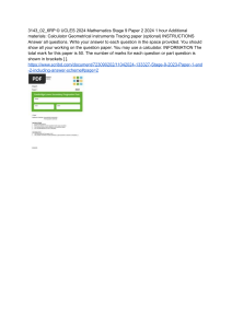 Cambridge Primary Checkpoint English Paper 2 April 2024