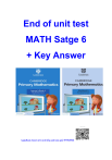 Cambridge Primary Math Stage 6 End of Unit Test + Answers