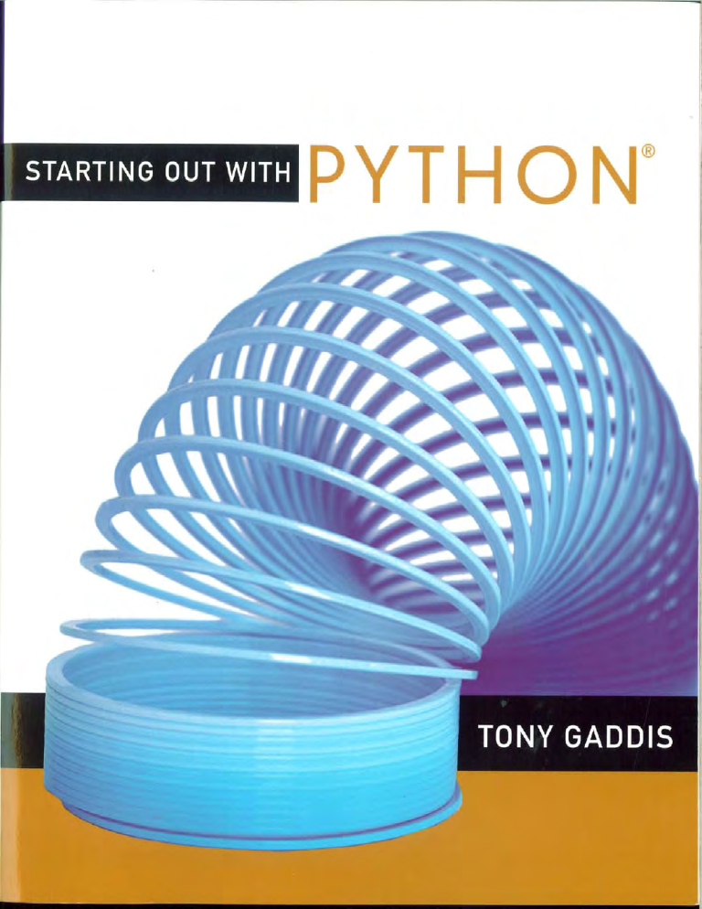 Starting Out with Python Textbook