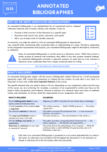 Annotated Bibliography Worksheet