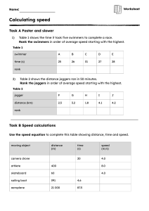 Calculating Speed Worksheet: Practice Problems