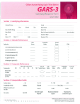 GARS-3 Autism Rating Scale Summary Form