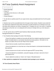 Air Force Quarterly Award Assignment Guide