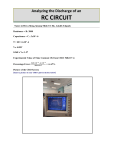 Analyzing RC Circuit Discharge: Lab Report with Time Constant Calculations