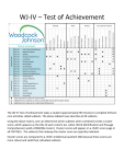 WJ-IV Test of Achievement: Subtests & Cluster Scores