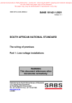 SANS 10142-1:2021 Low-Voltage Installations Standard