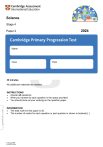 Cambridge Primary Science Test Stage 4 Paper 2 2024