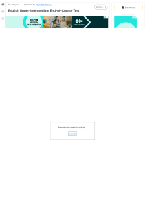 English Upper-Intermediate End-of-Course Test