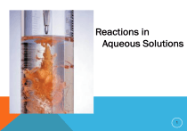 Reactions in Aqueous Solutions: Chemistry Guide