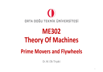 ME302 Theory of Machines: Prime Movers & Flywheels