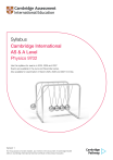 Cambridge AS & A Level Physics 9702 Syllabus 2025-2027