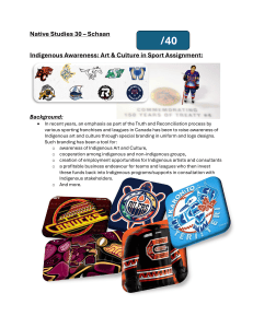 Native Studies 30 Assignment: Indigenous Art in Sport