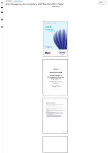 ACCA Audit and Assurance (AA) Study Text Kaplan 2025-2026