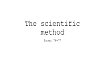 The Scientific Method: Variables & Fair Tests
