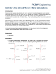 Circuit Theory Hand Calculations Worksheet
