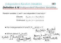 Independent Random Variables: Definition & Examples