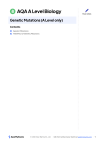 AQA A Level Biology: Genetic Mutations Notes