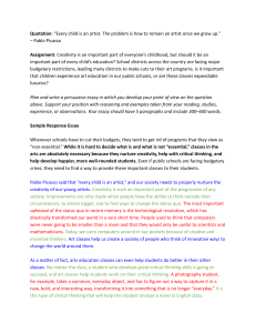 TSI Practice Essay Prompt: Art Education