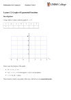 Mathematics for Commerce: Exponential Functions Graphs