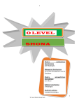 O Level Shona Study Pack: Zimbabwe Curriculum Guide