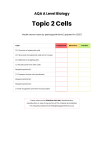 AQA A Level Biology Topic 2 Cells Notes