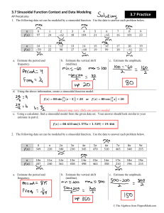 AP Precalc: Sinusoidal Function Context & Data Modeling Notes