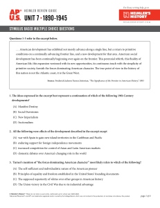 AP U.S. History Unit 6 Westward Migration Review Guide