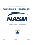 NASM CPT Candidate Handbook - Certified Personal Trainer Exam Guide